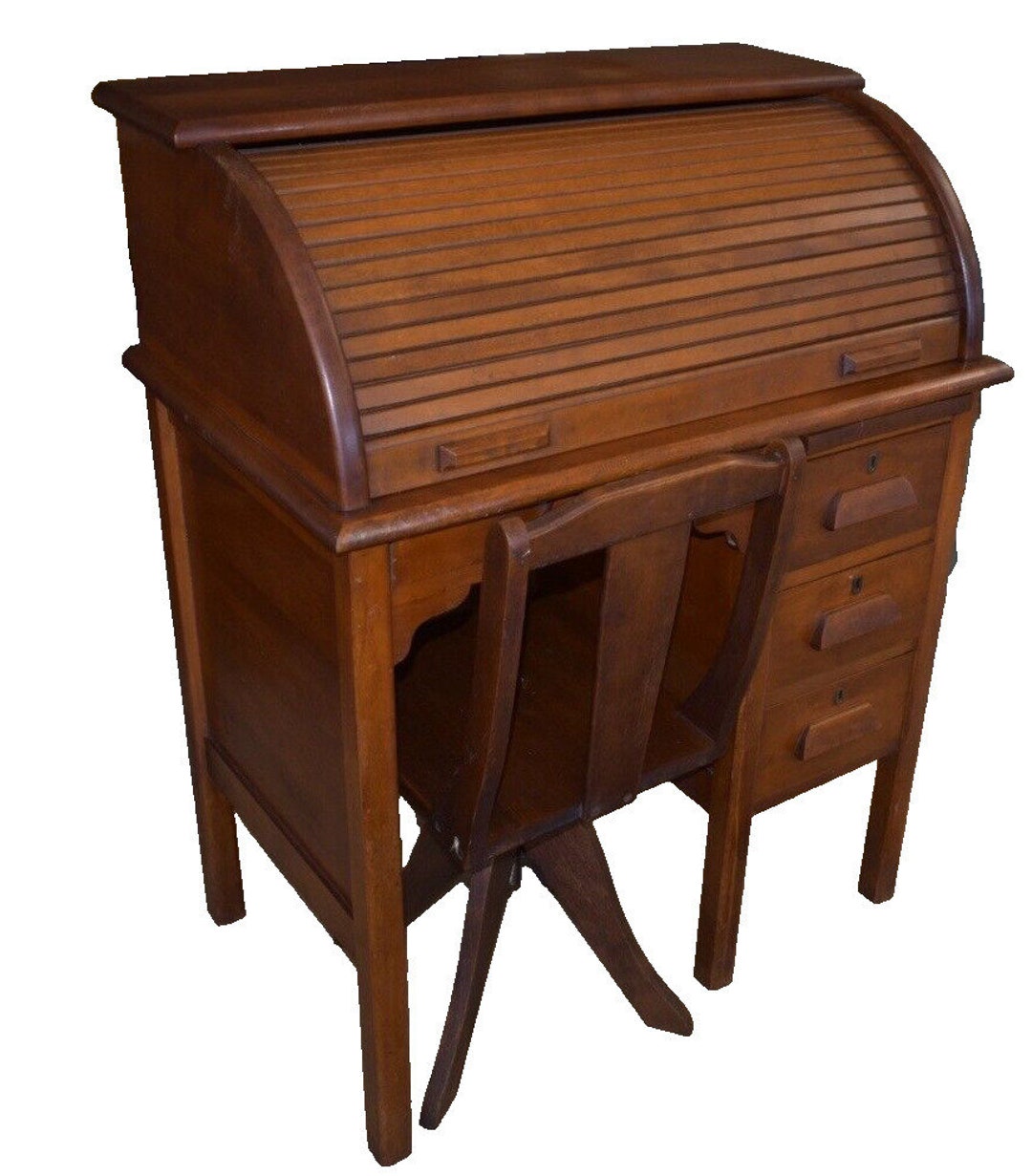 Paris Mfg Co. Antique Childs Roll-top Desk - Etsy