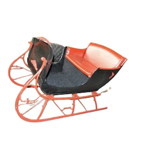 Restored Antique Cutter Sleigh Horse Drawn Sled, Red & Black - Etsy