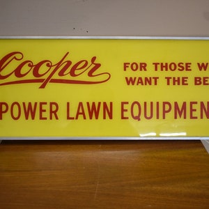 Coopers Power Lawn Equipment, Vintage Advertising Sign - Etsy