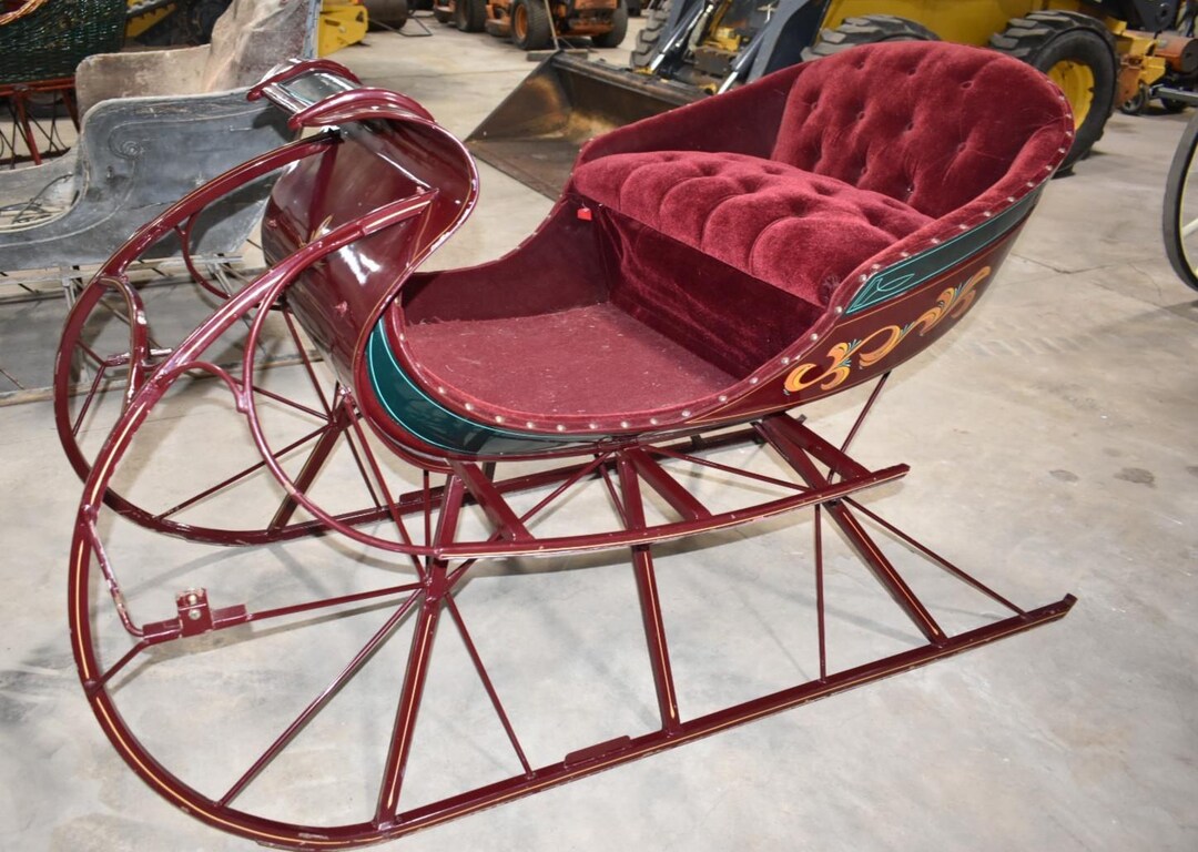Rare Antique Albany Cutter Sleigh – Original Shafts, Painted Panels ...