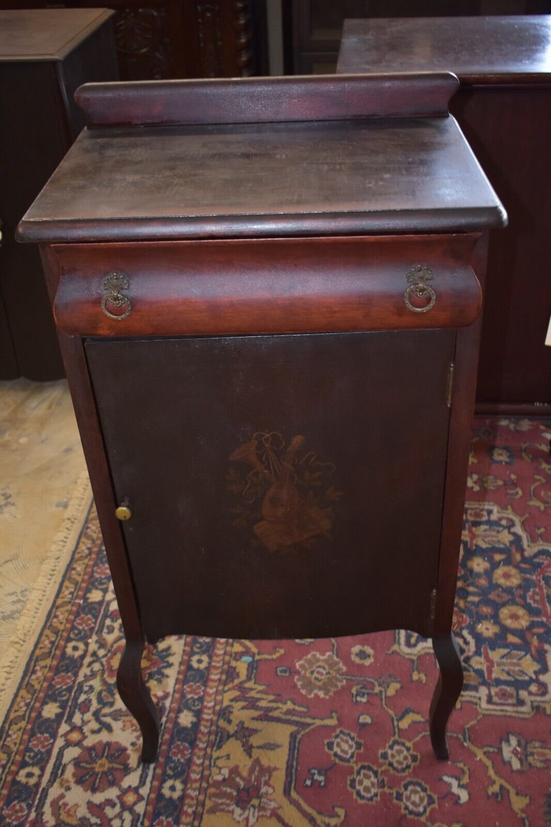 Antique Mahogany Music Cabinet - Etsy