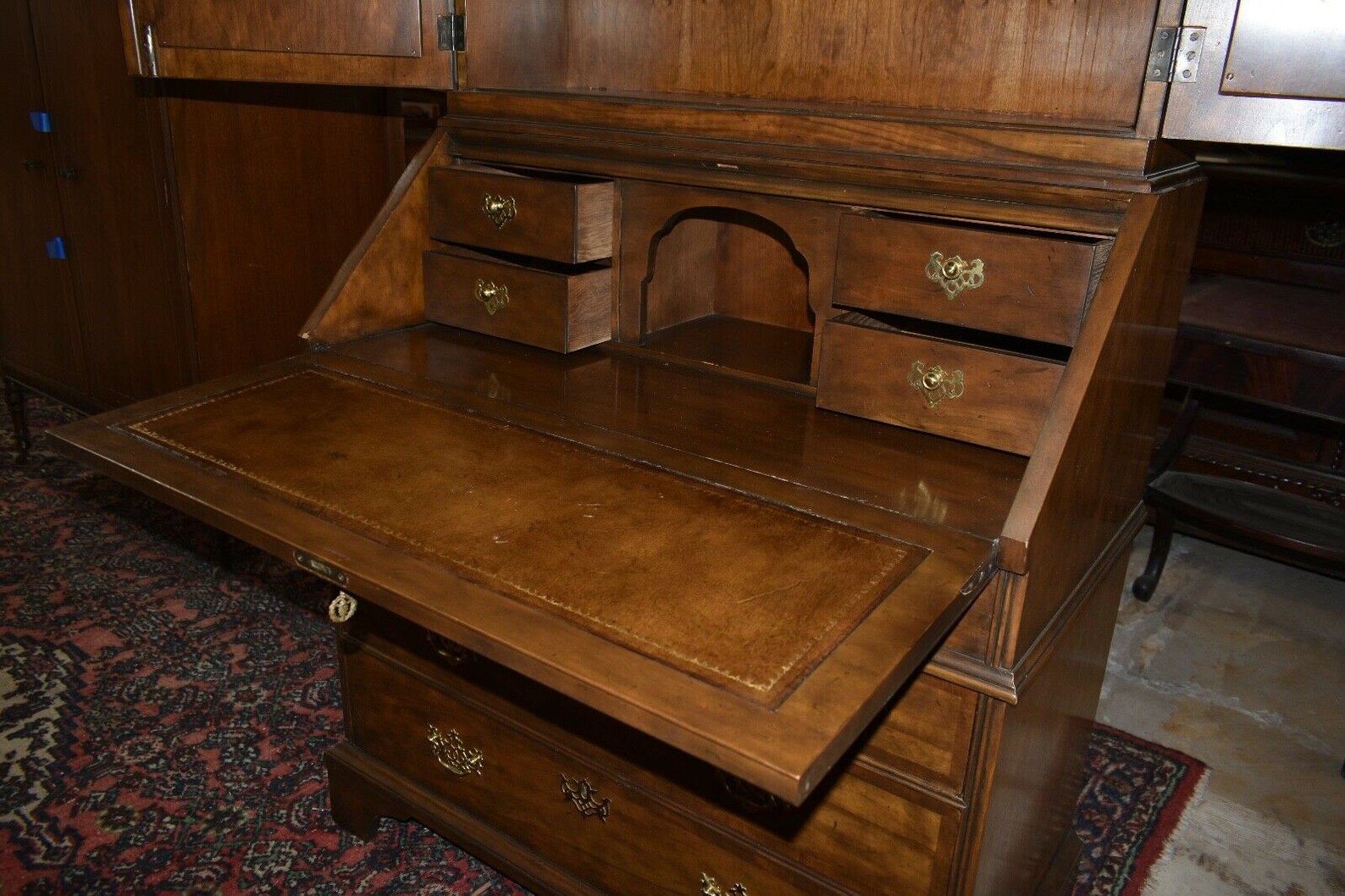Vintage Baker Furniture Burled Walnut Drop Front Secretary | Etsy