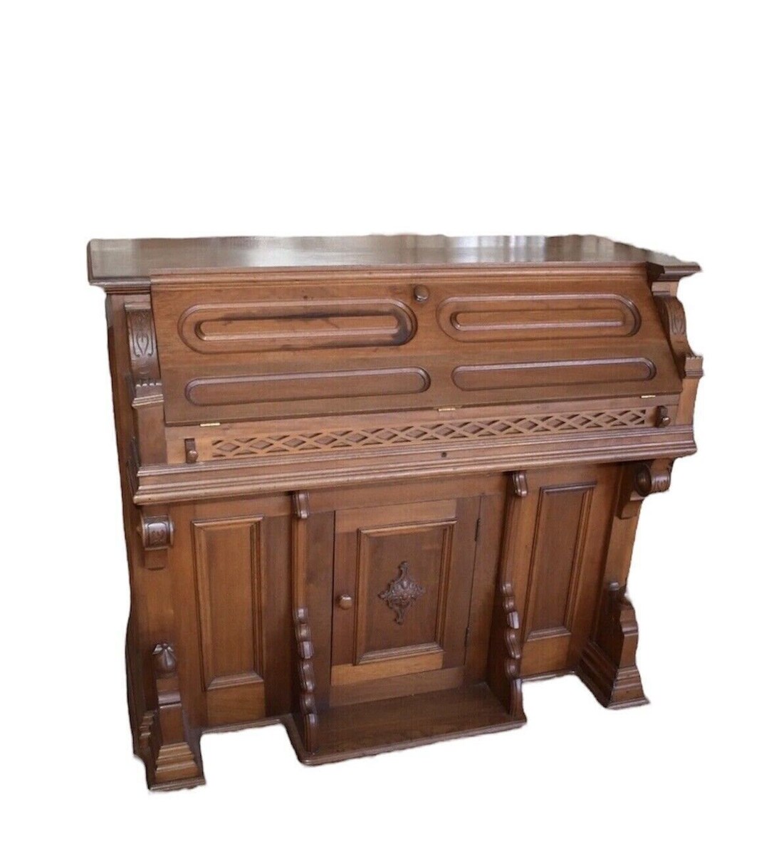 Antique Victorian Pump Organ Drop Front Desk, Dining Bar - Etsy