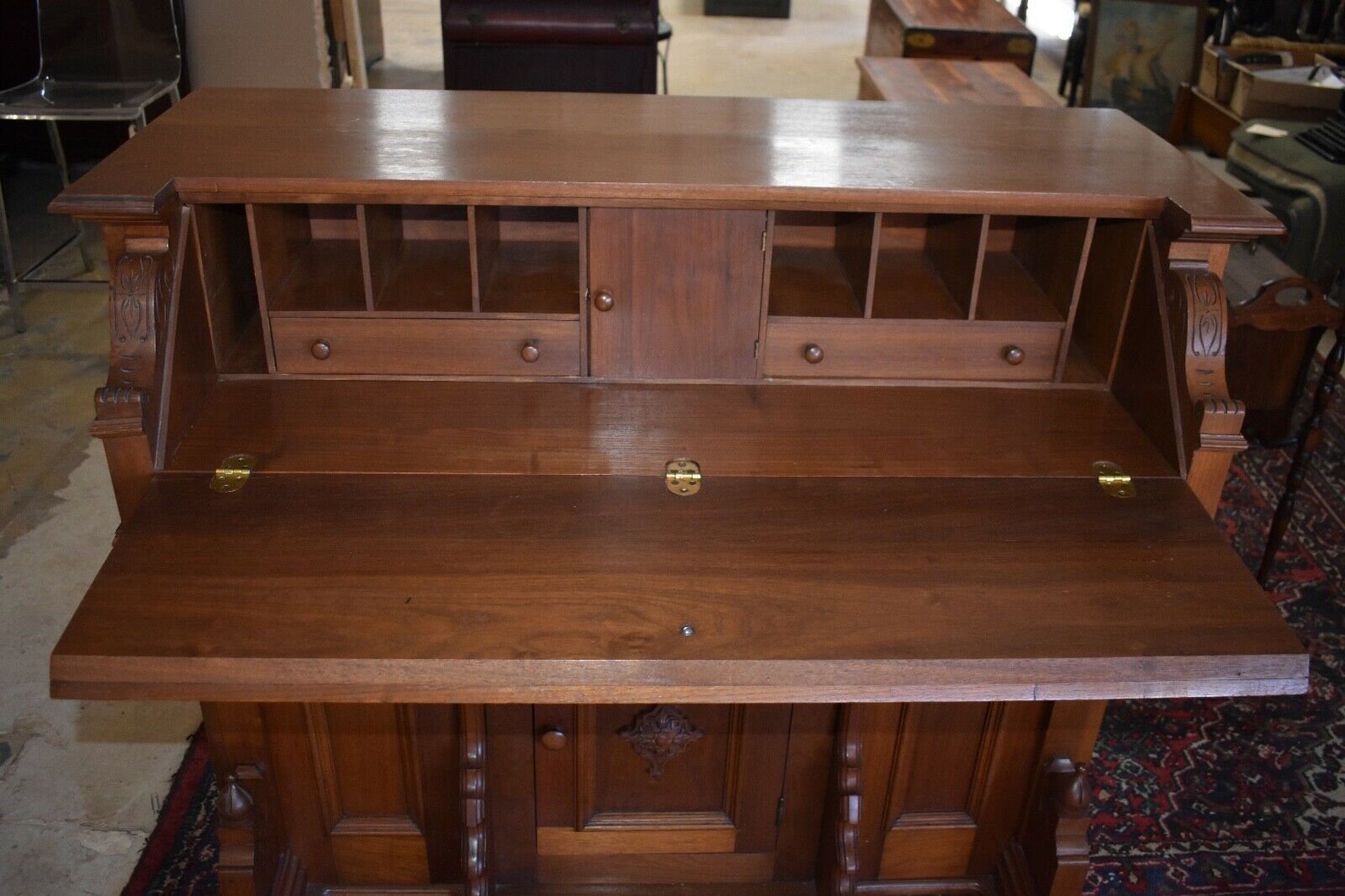 Antique Victorian Pump Organ Drop Front Desk Dining Bar | Etsy