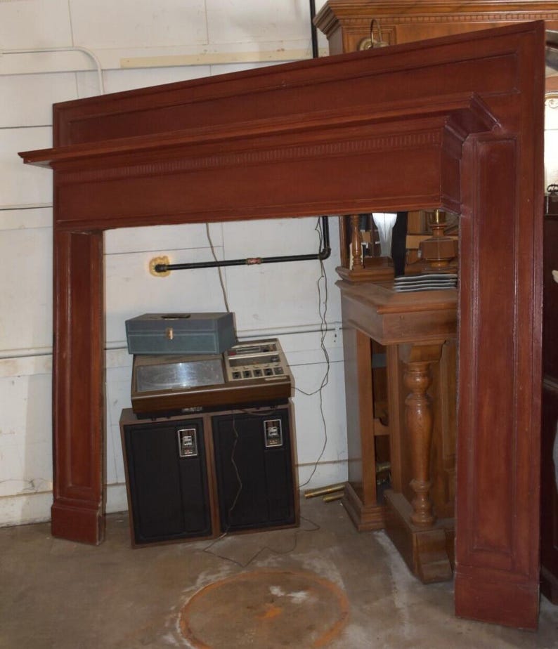 Large Antique Fireplace Mantel Scranton Pennsylvania - Etsy