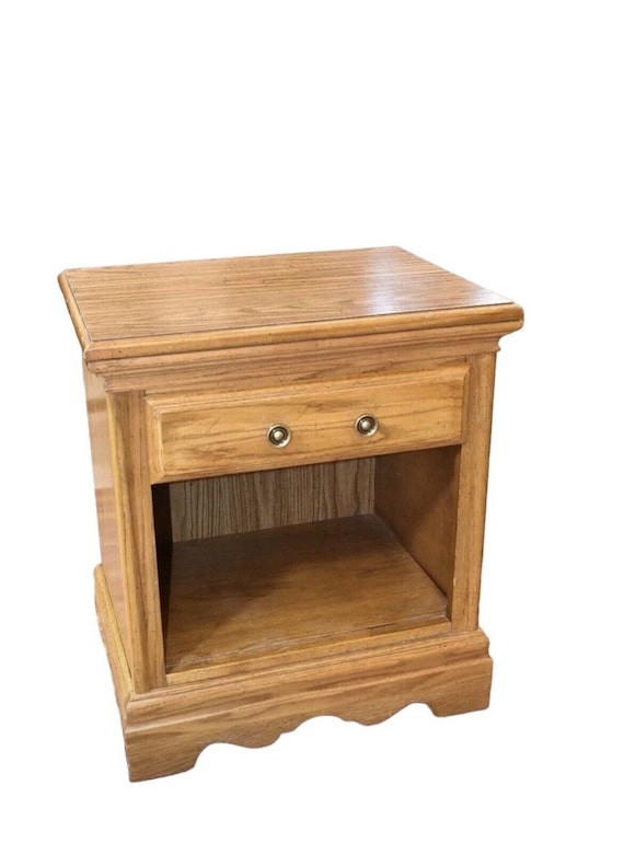 Vintage oak nightstand store