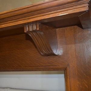 Large Antique Quarter Sawn Oak Fireplace Mantel, Scranton PA - Etsy
