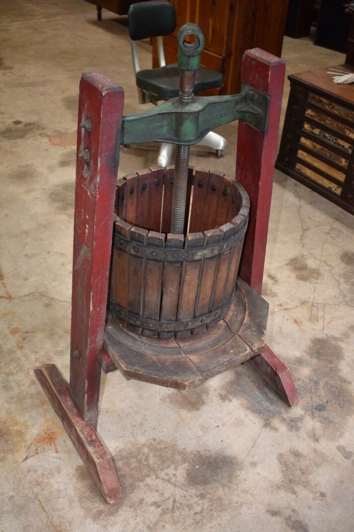 Primitive Antique Red & Green Grape Wine Fruit Press - Etsy