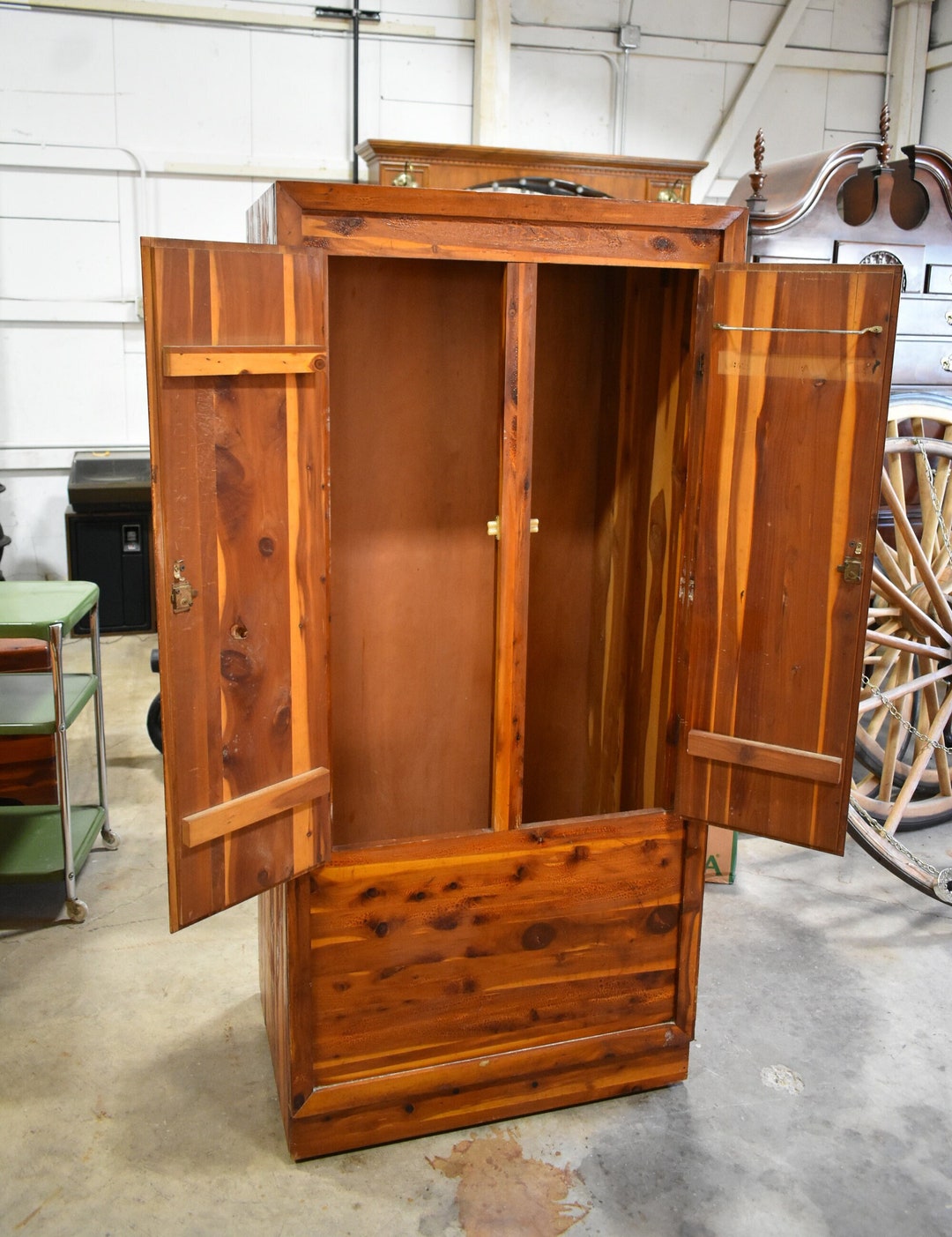 Antique Two Door Vintage Solid Red Cedar Wardrobe Armoire - Etsy