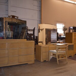 Mid Century Modern Basic Witz Co, Blonde Bedroom Furniture Set - Etsy