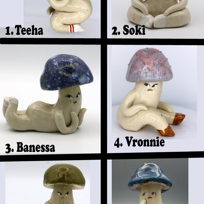 Mushroom Girl Sculpture - Etsy