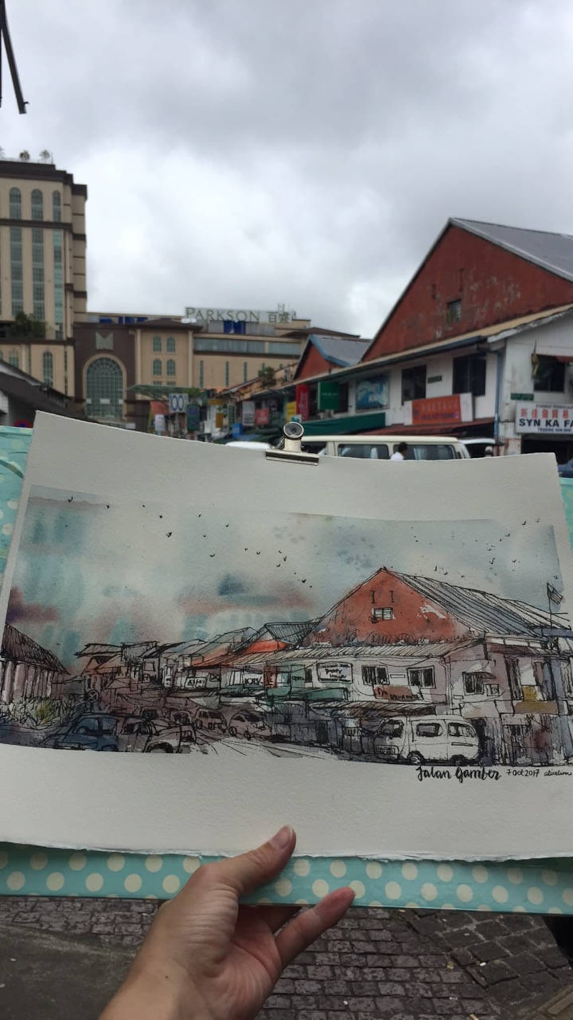 Jalan Gambier. Shophouses. Kuching. Southeast Asian Art. Urban Sketch ...