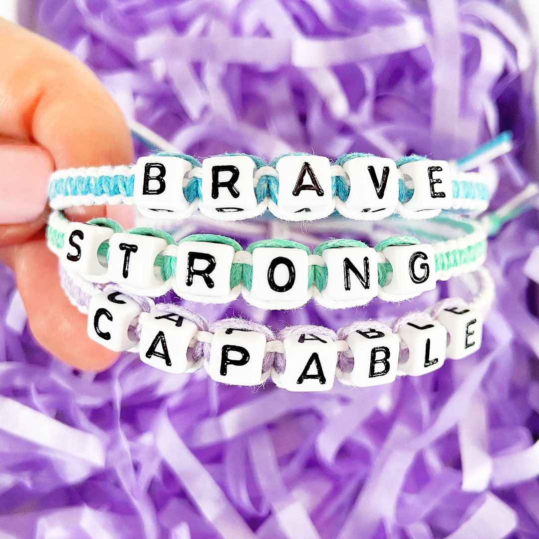 Positive Affirmation Bracelets Personalised Word Bracelet - Etsy