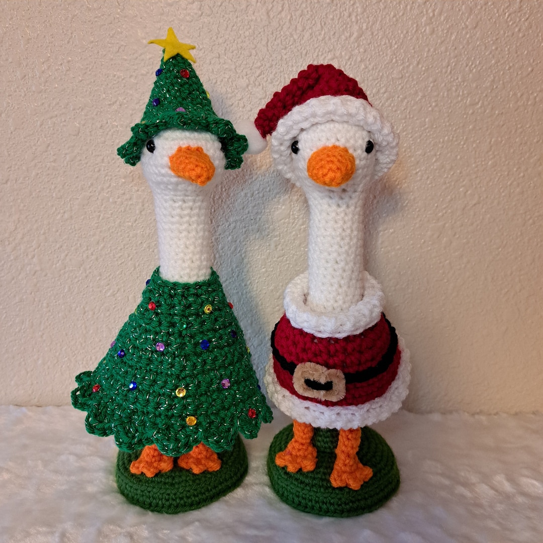 PATTERN ONLY! Crochet Desk Goose Christmas Holiday Outfit Set Pdf ...