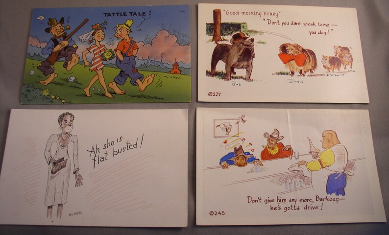Lot of 20 Vintage RISQUE 1940s Humorous Post Cards - Most Unused - Etsy