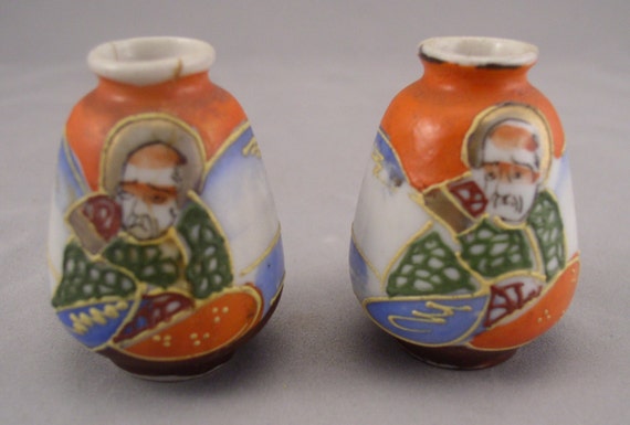 2 Occupied Japan Miniature Vases 2 Hand Painted | Etsy