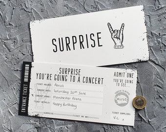 Concert ticket gift | Etsy