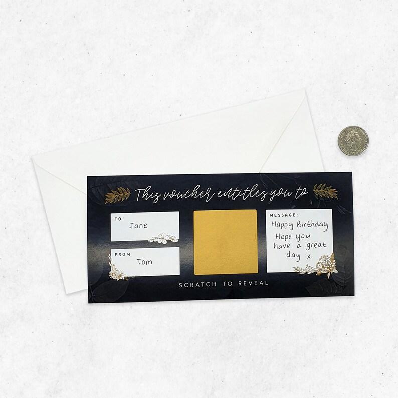 Scratch Reveal Surprise Treat Ticket DIY Surprise Gift Card | Etsy