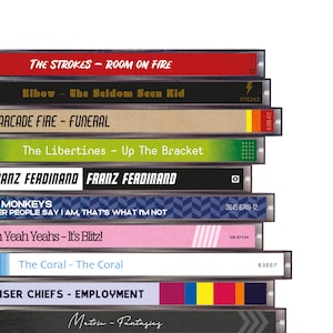 Personalised CD Case Stack Print / Poster - Add Your Favourite Songs or ...