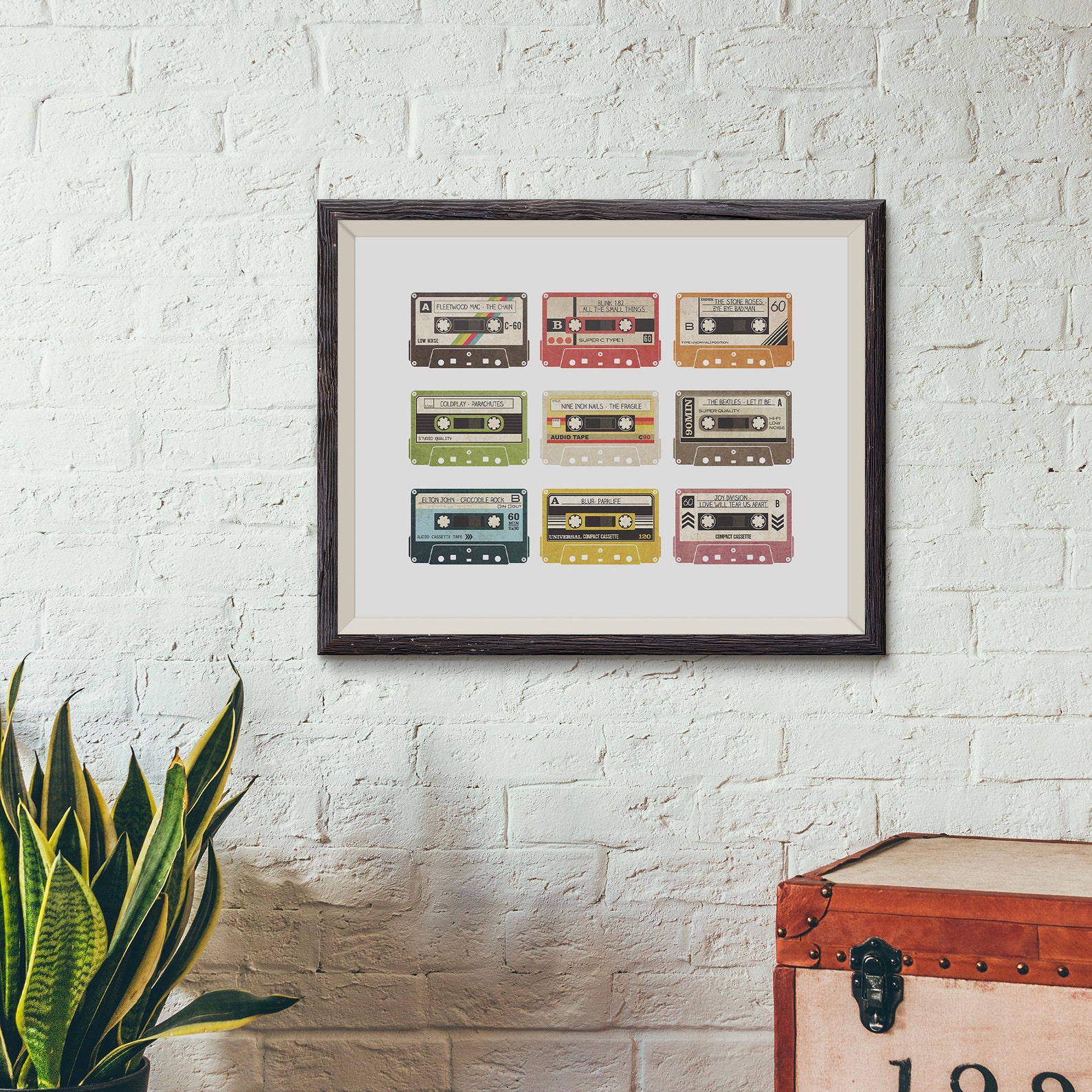 Personalised Cassette Print / Poster - Add Your Favourite Songs X9 ...