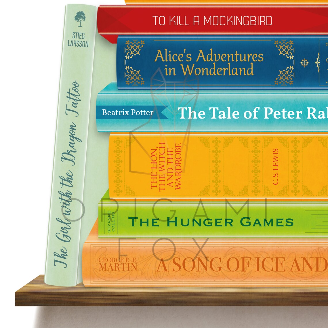 Personalised Bookshelf Print / Poster - Add Your Favourite Books ...