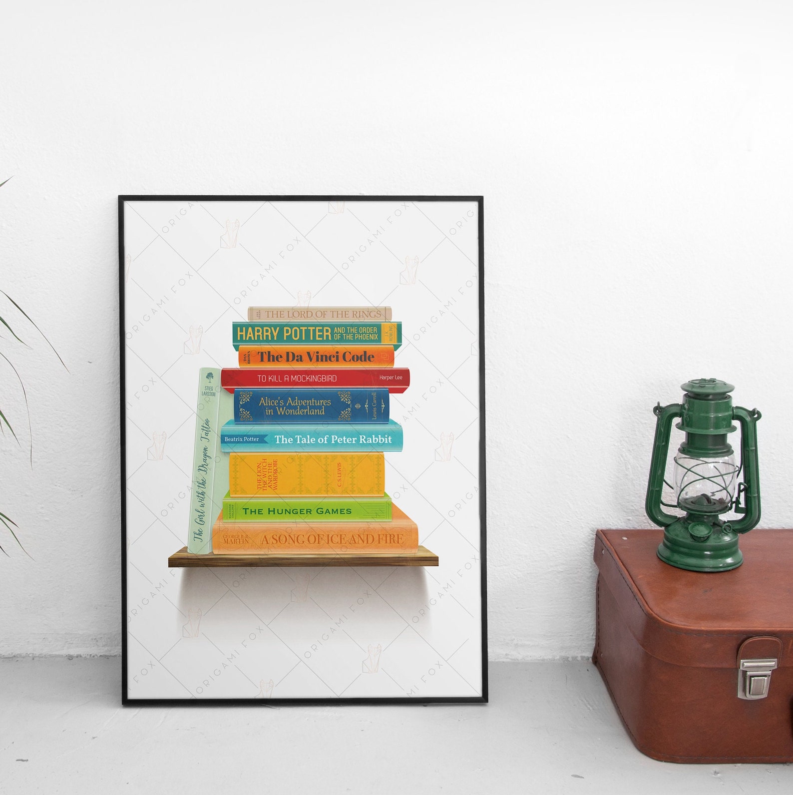 Personalised Bookshelf Print / Poster Add Your Favourite - Etsy UK