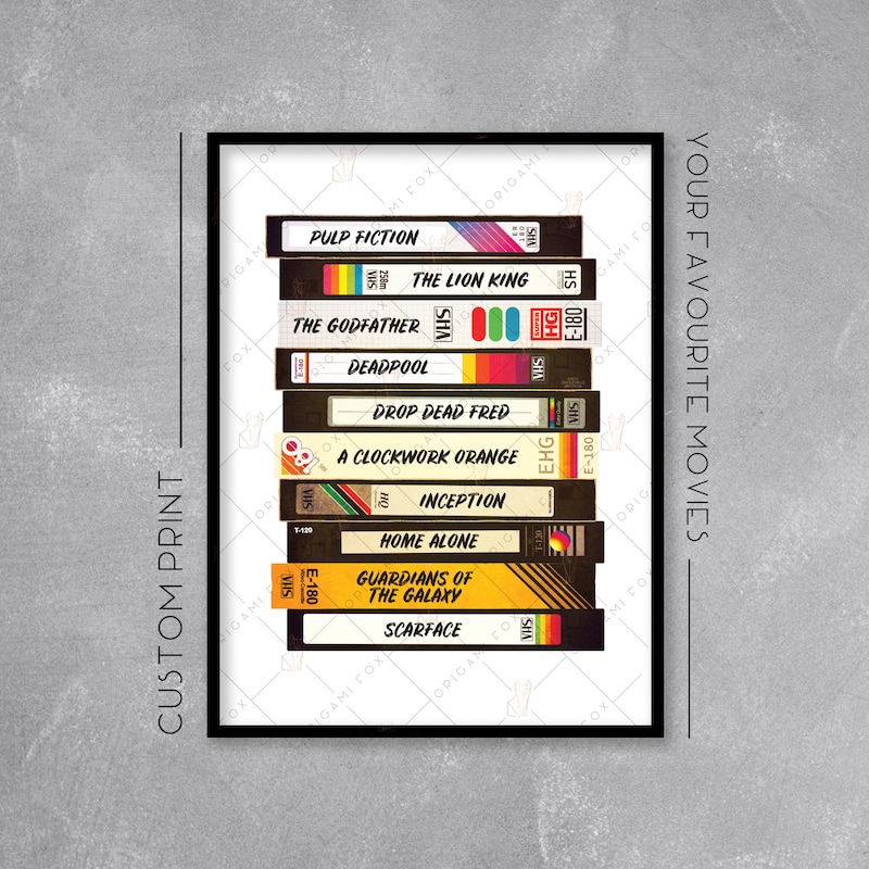 Vhs Stack Movie Poster - Etsy UK