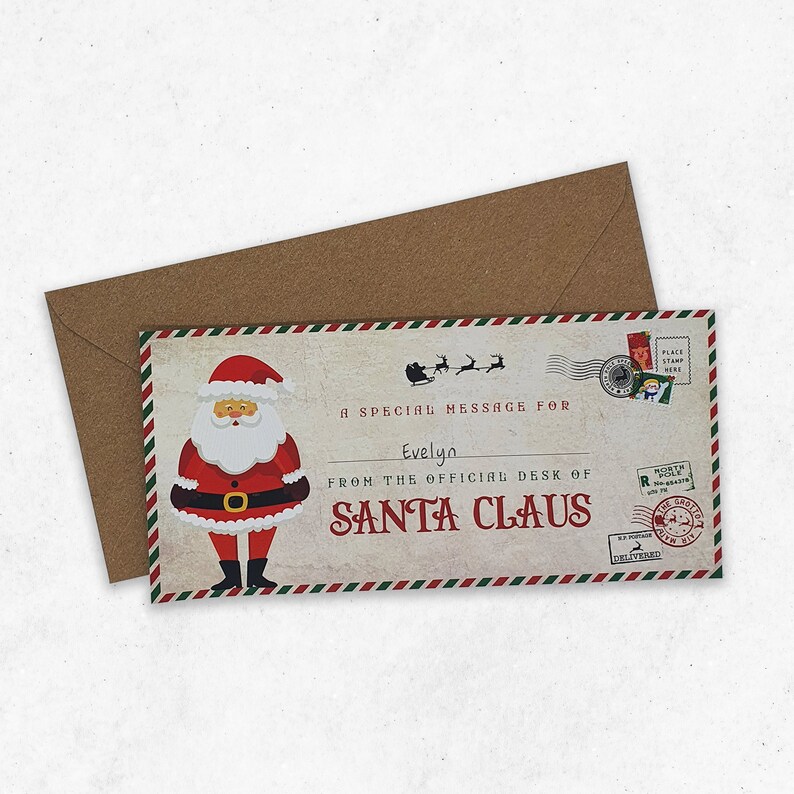 Scratch Reveal Santa Message DIY Scratch Card Nice / - Etsy