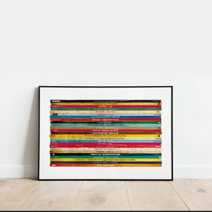 Personalised Vinyl Record Sleeve Stack Print / Poster - Add Your ...