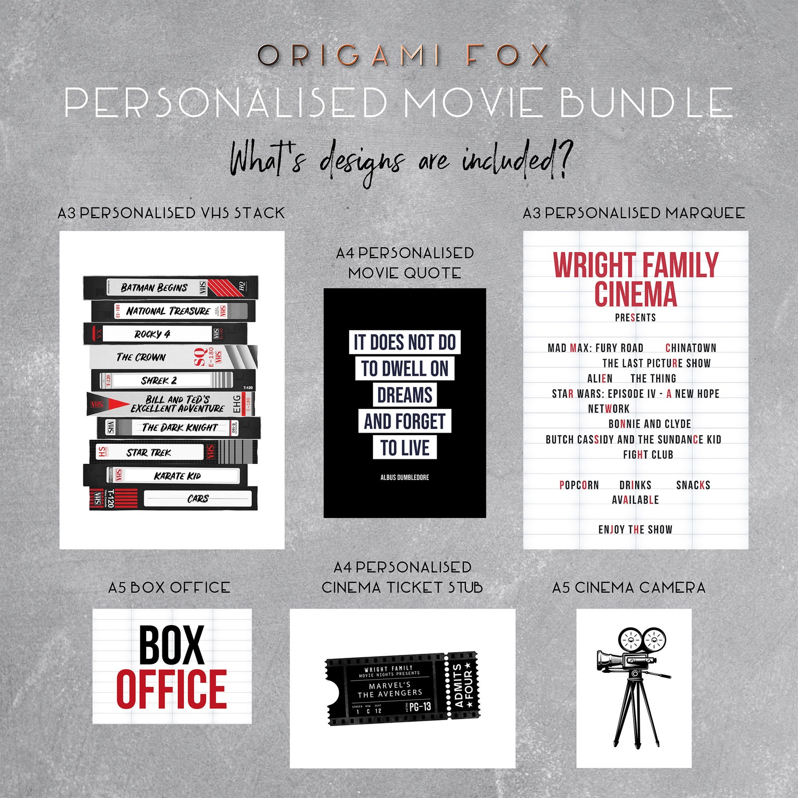 Custom Movie Gallery Wall Print Bundle Personalised Prints - Etsy