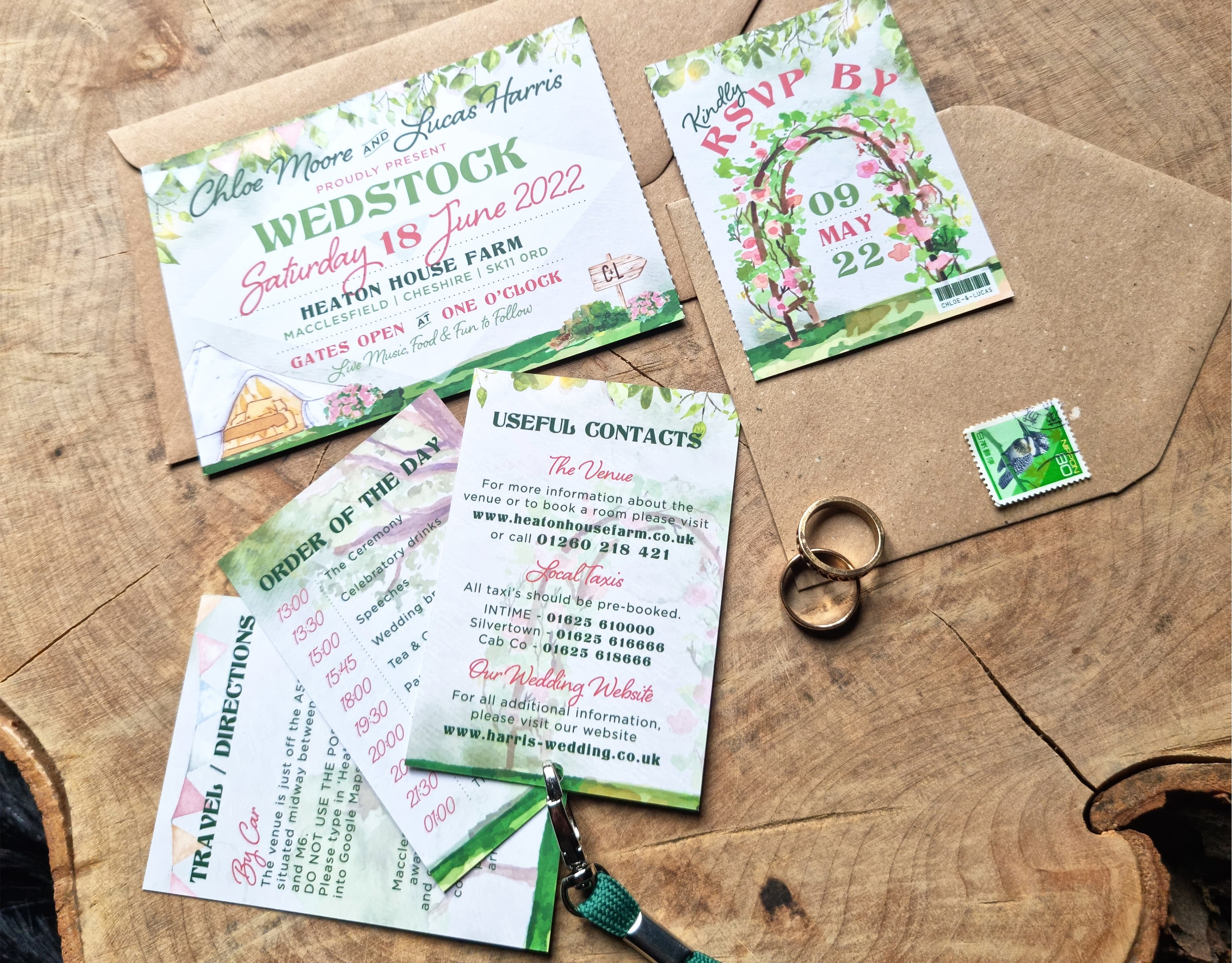 Festival Theme Wedding Invitation Suite | Rock N Roll | Boho | Wedstock ...