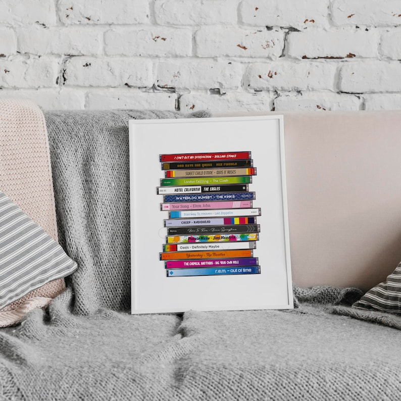 Personalised CD Case Stack Print / Poster - Add Your Favourite Songs or ...