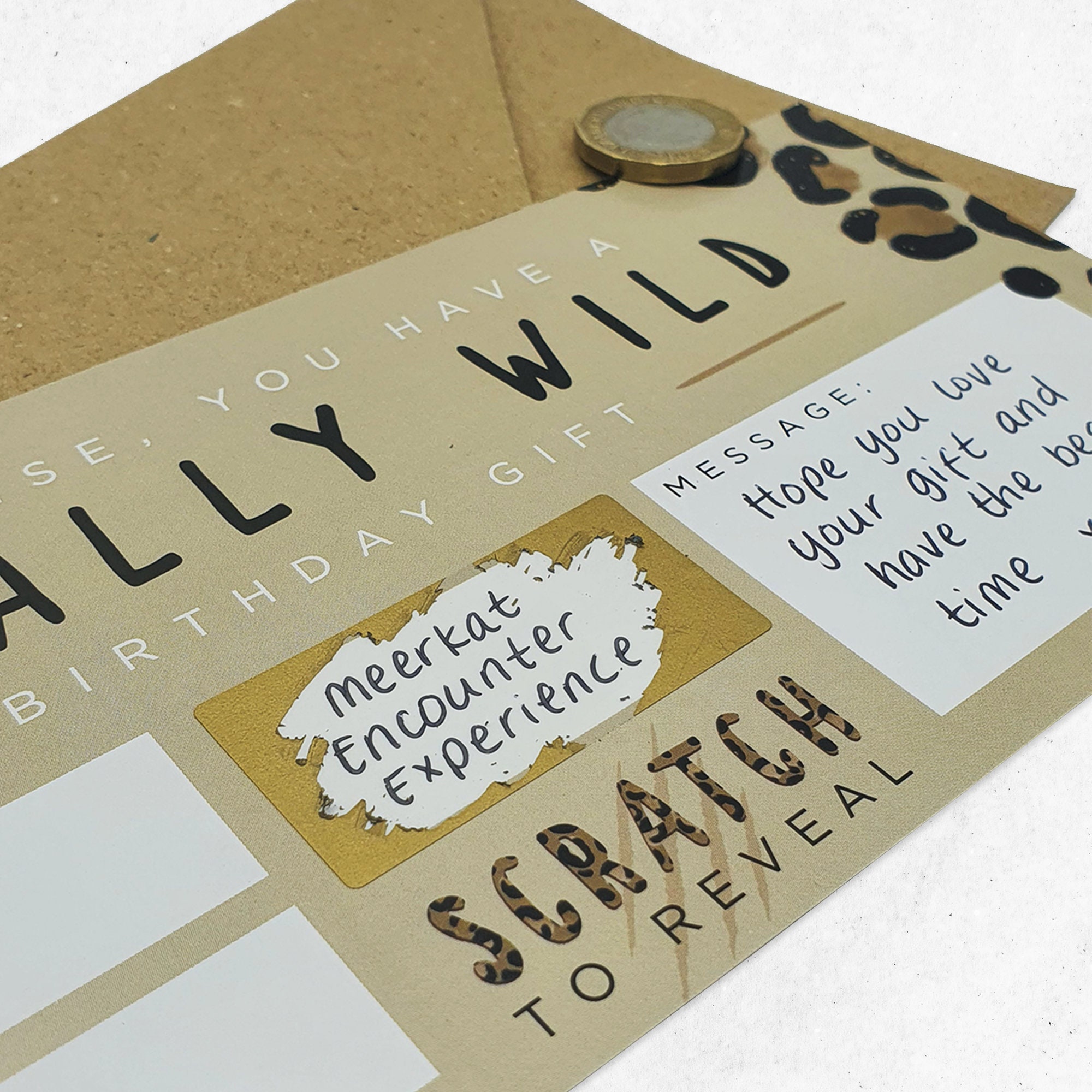 Scratch Reveal Leopard Print Birthday Ticket DIY Surprise - Etsy