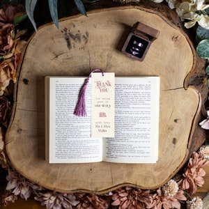 Wedding Favour Bookmark | Wedding Guest Favour | Literary Wedding ...