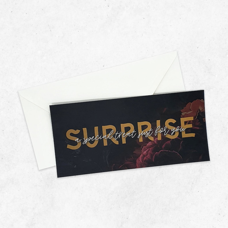 Scratch Reveal Surprise Treat Ticket DIY Surprise Gift Card | Etsy