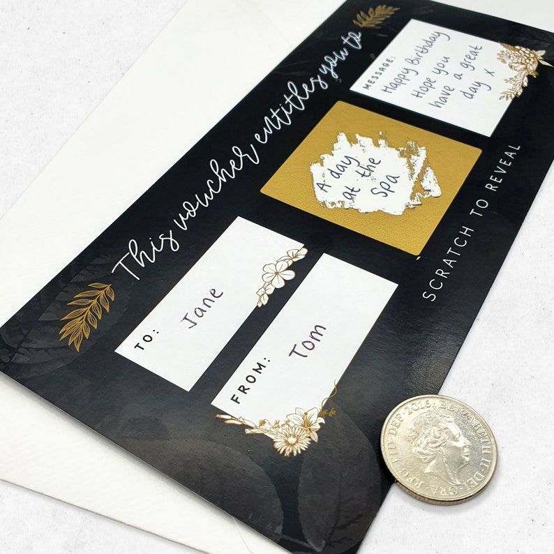 Scratch Reveal Surprise Treat Ticket DIY Surprise Gift Card - Etsy UK