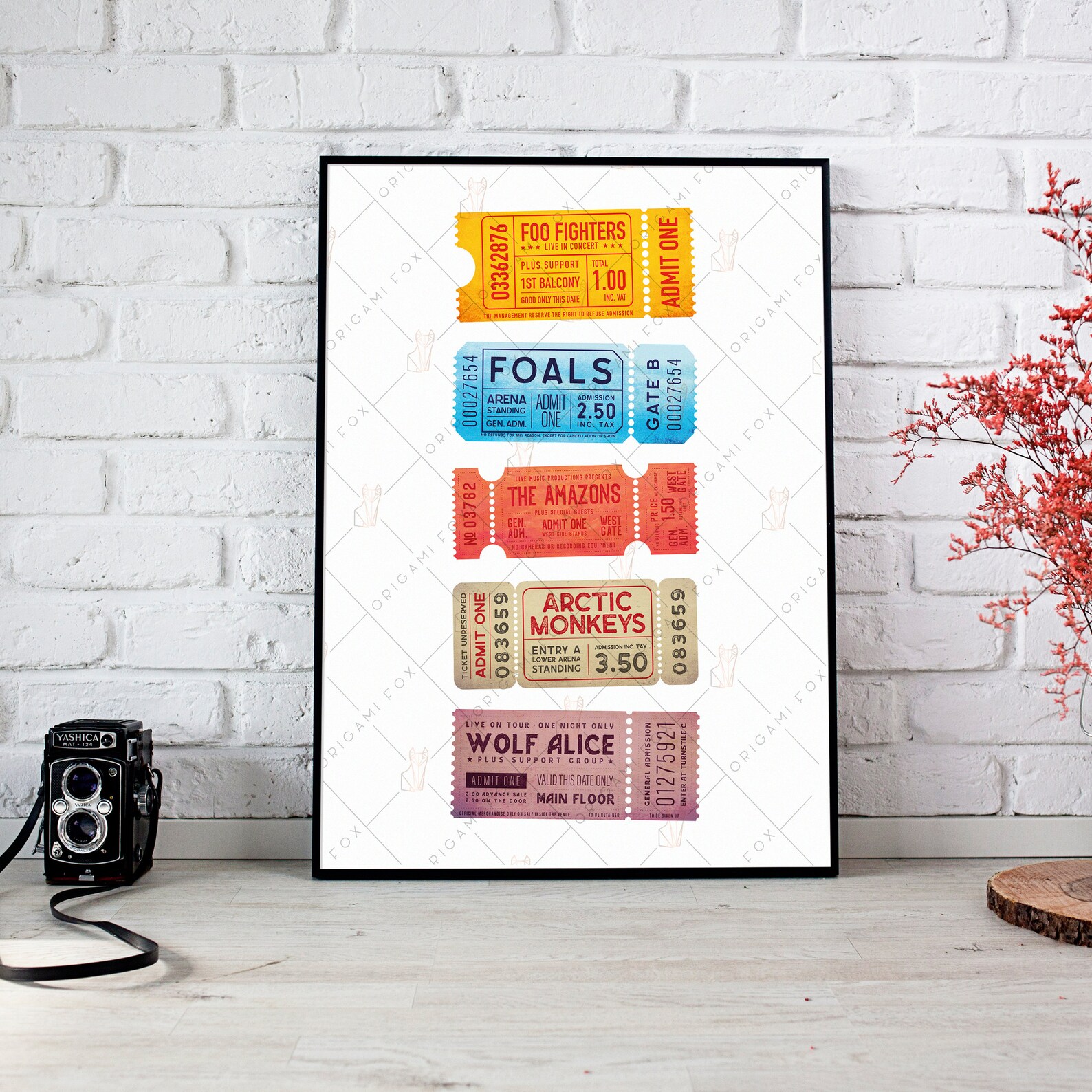 Personalised Ticket Stub Print / Poster Add Your Favourite - Etsy