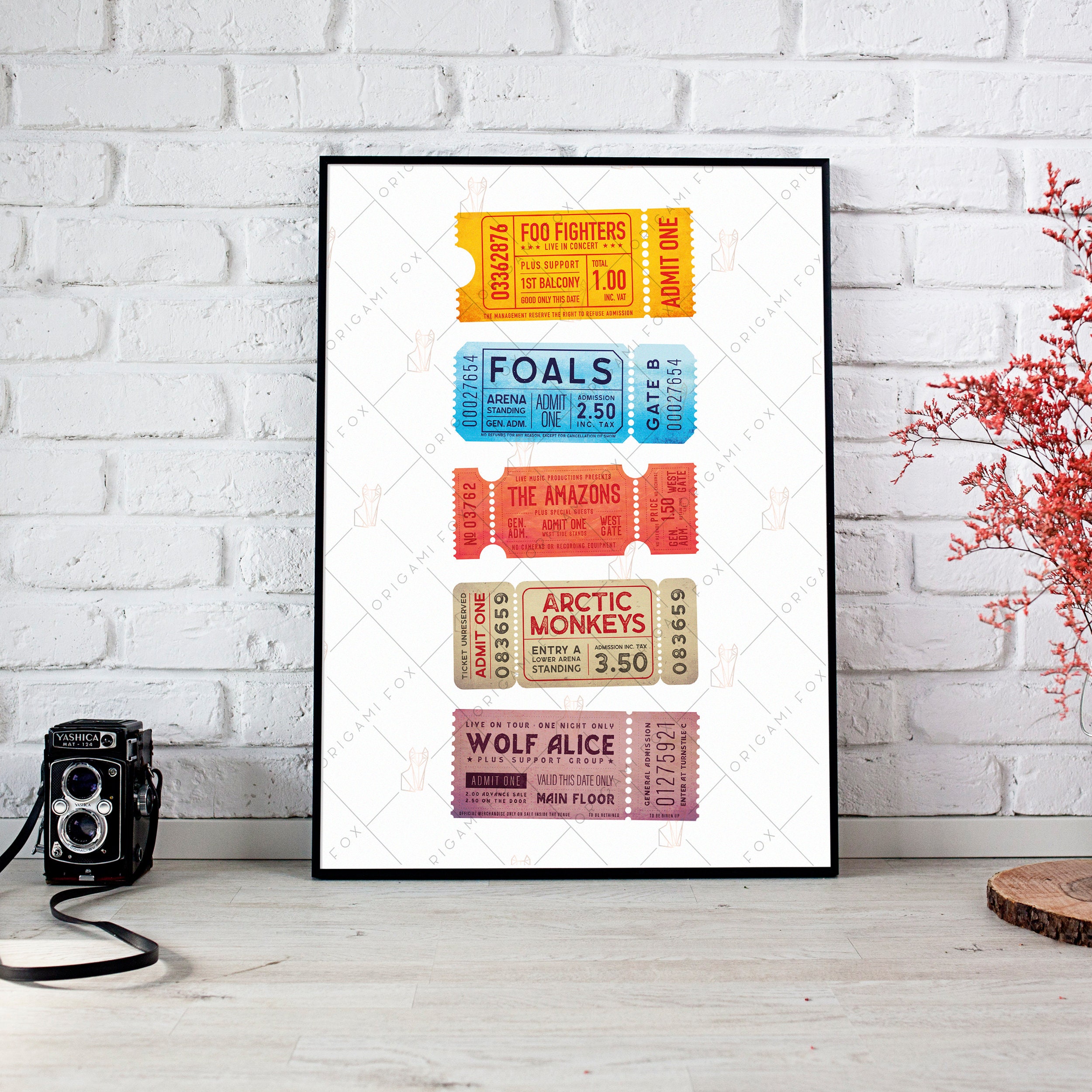 Personalised Ticket Stub Print / Poster Add Your Favourite - Etsy