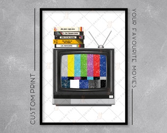 Personalised Retro Video Tape Print / Poster Add Your | Etsy
