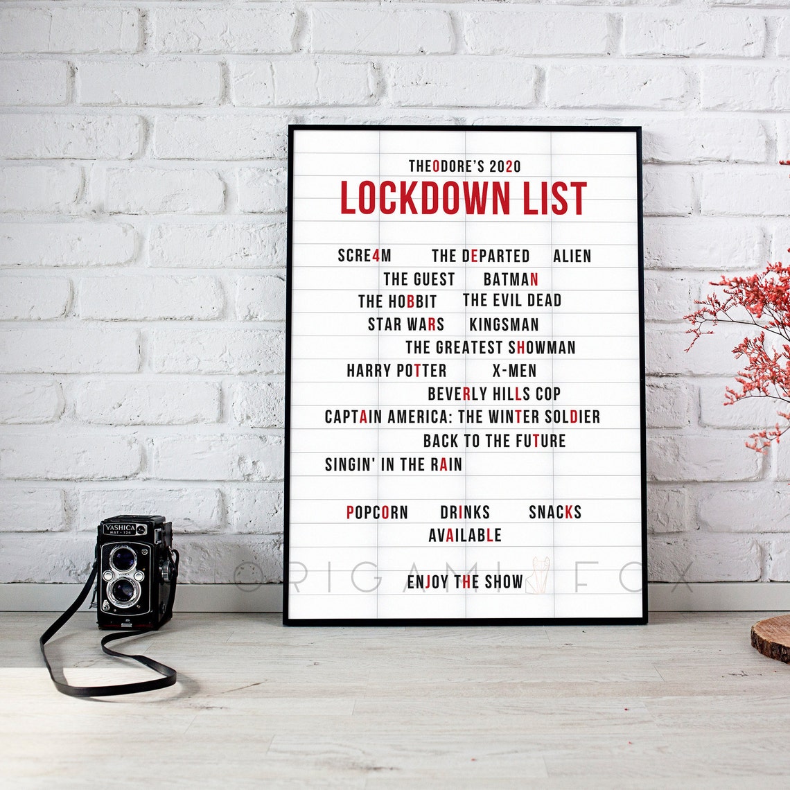 Personalised Cinema Marquee Print / Poster Add Your | Etsy