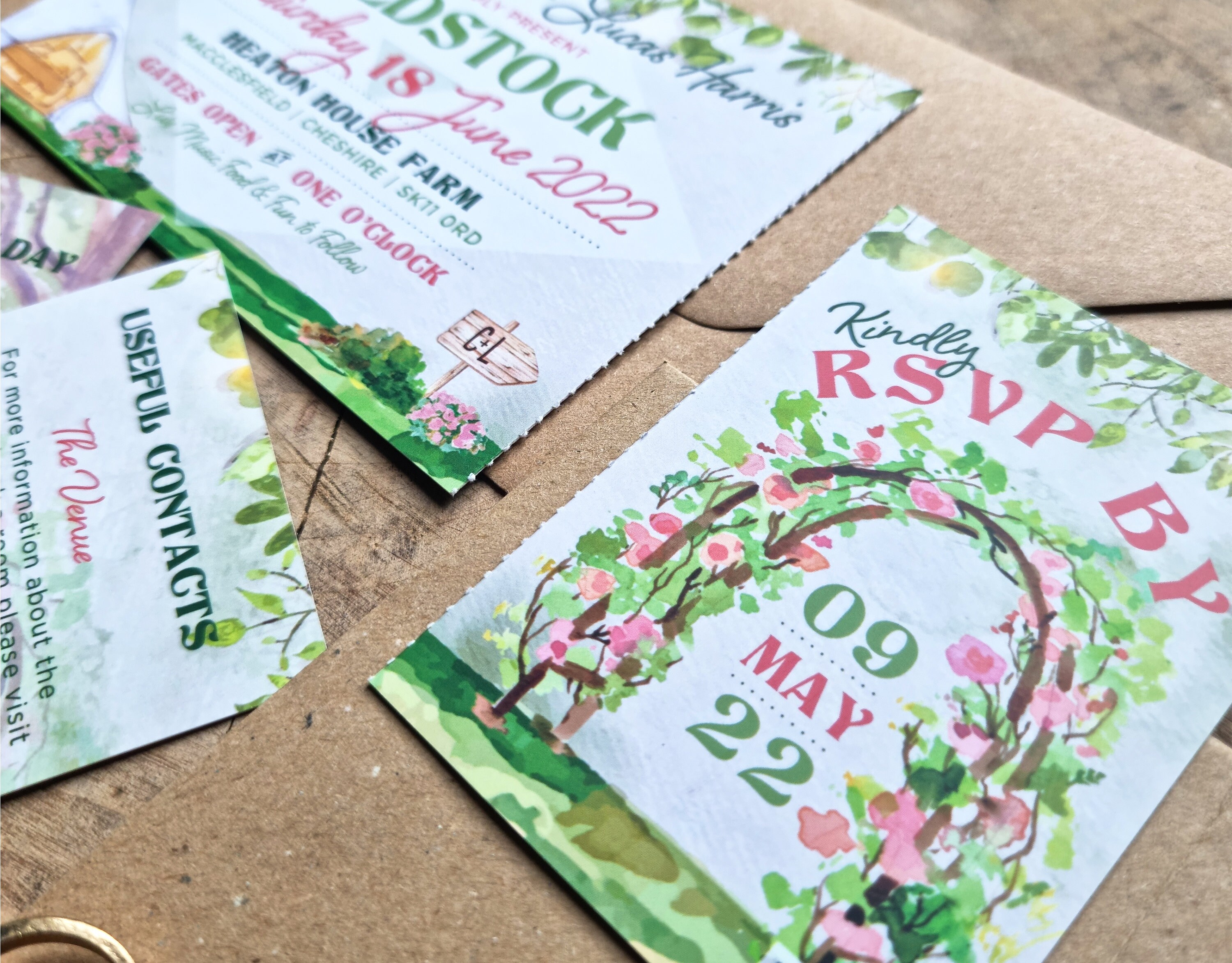 Festival Theme Wedding Invitation Suite | Rock N Roll | Boho | Wedstock ...