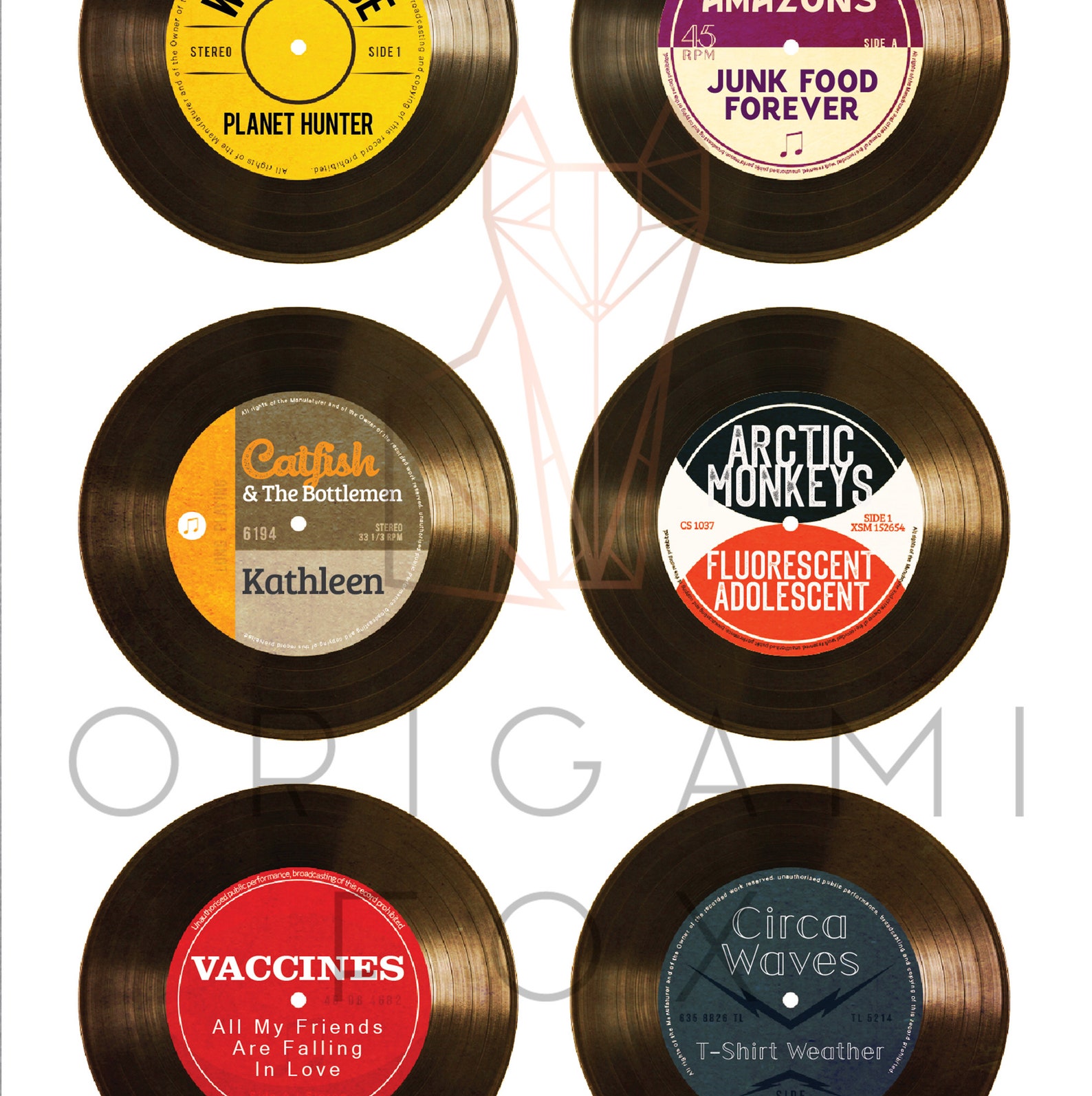 Personalised Vinyl Record Print / Poster - Add Your Favourite Songs ...