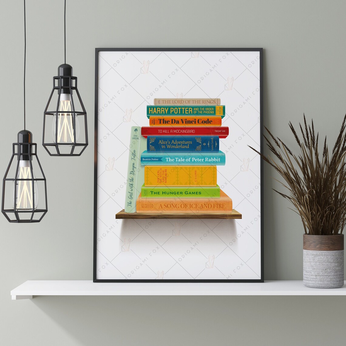 Personalised Bookshelf Print / Poster Add Your Favourite - Etsy UK