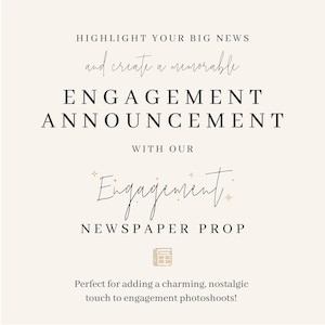 Engagement Newspaper Prop for Photoshoot | Printed Newspaper ...