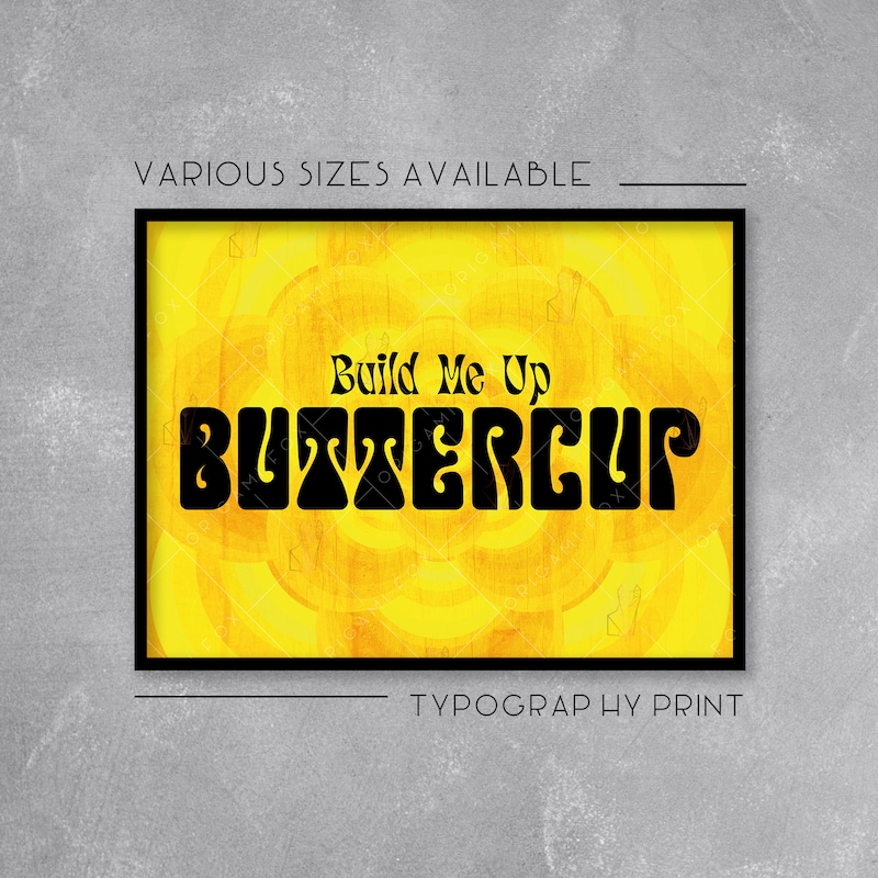 Build Me up Buttercup - Etsy