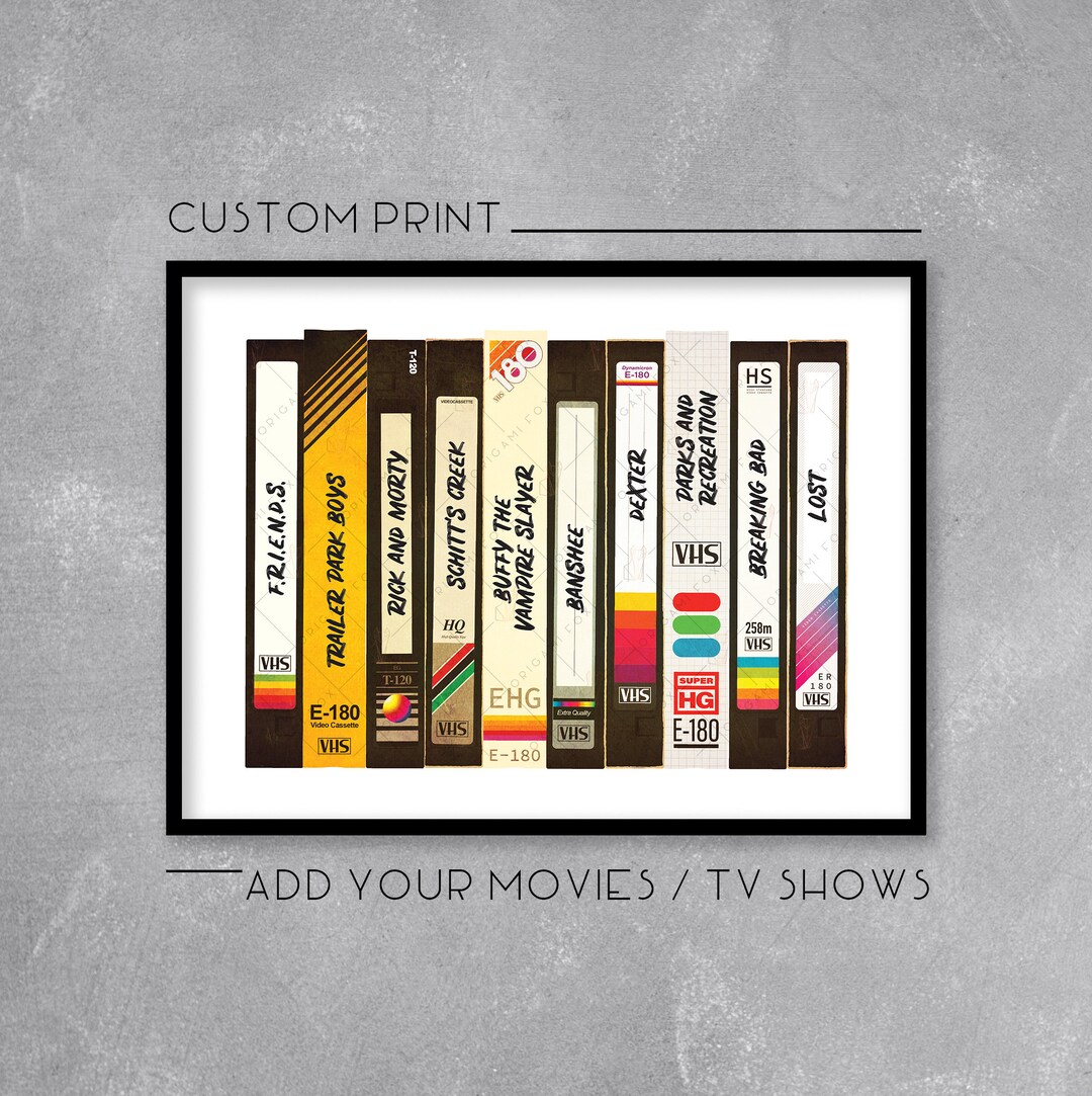 Personalised Landscape Retro Video Tape Print / Poster - Add Your ...