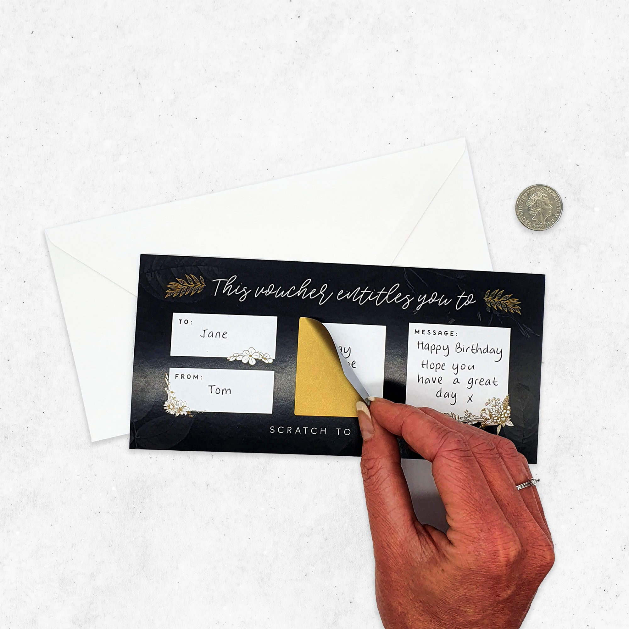 Scratch Reveal Surprise Treat Ticket DIY Surprise Gift Card | Etsy