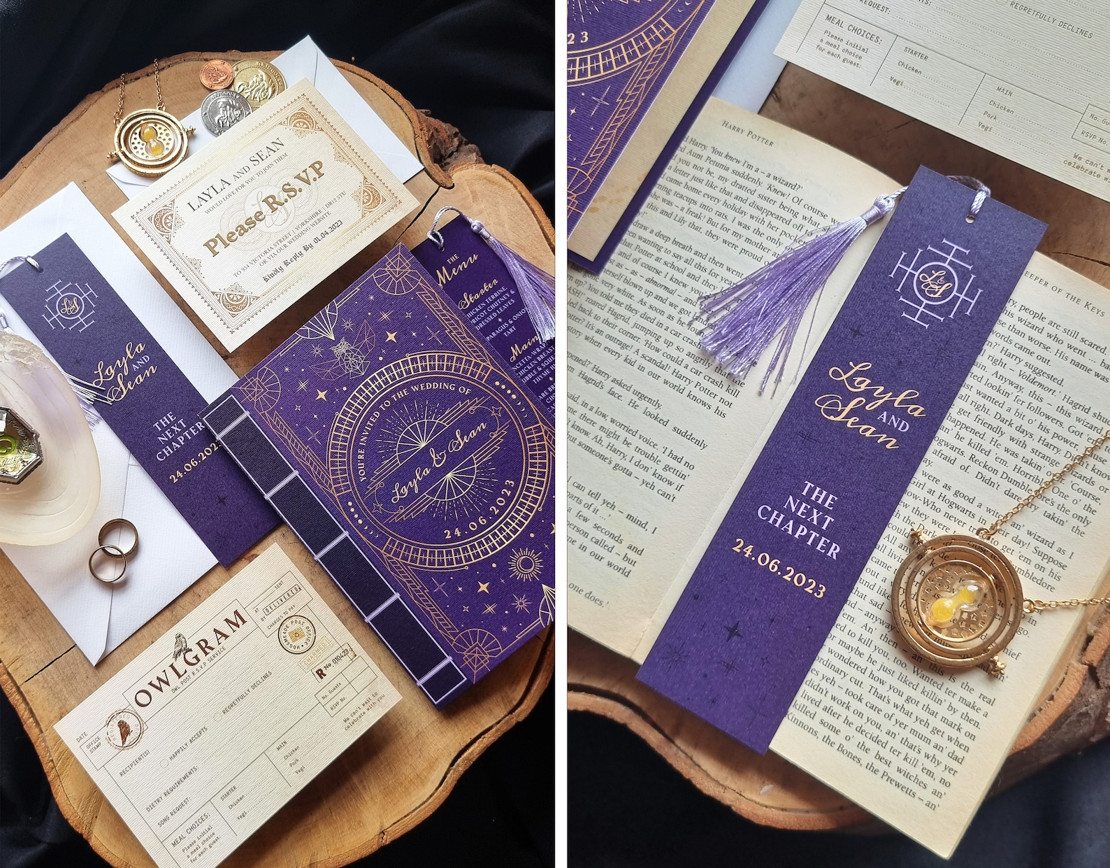 Wizard Spell Book Wedding Invitation Set Magical Mystical - Etsy