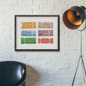 Personalised Ticket Stub Print / Landscape Poster - Add Your Favourite ...