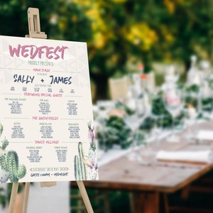 Boho Festival Wedding Seating Plan Rock N Roll Wedfest Countryside ...